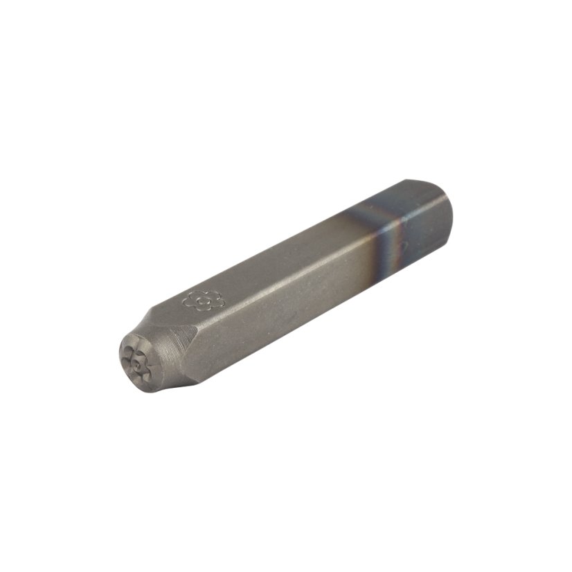 Pattern steel stamp 6mm, FLOWER (ČZ) :: JAWAPARTS.COM