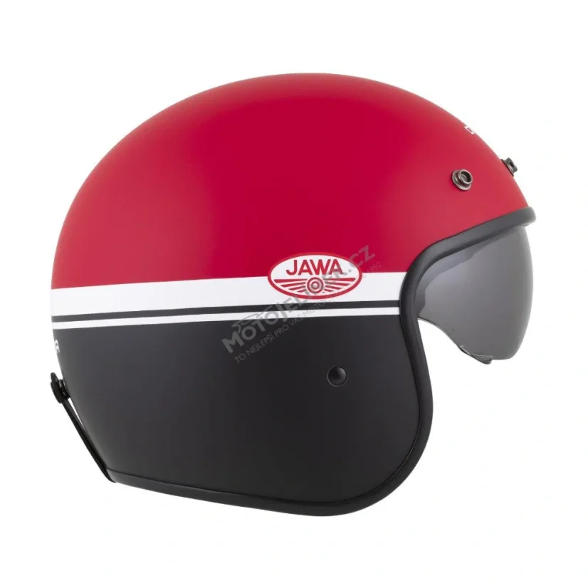 Helmet (XL) OXYGEN JAWA OHC, CASSIDA (RED MATT) :: JAWAPARTS.COM