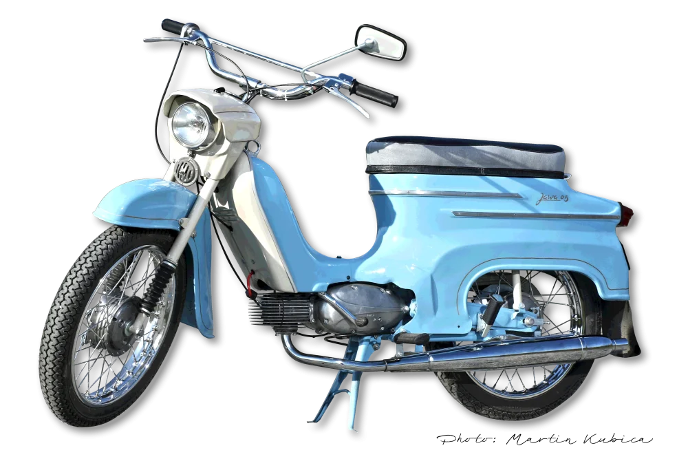 Die Motorräder JAWA 50 Pionýr gehören zu den Modellen, die bis heute ...