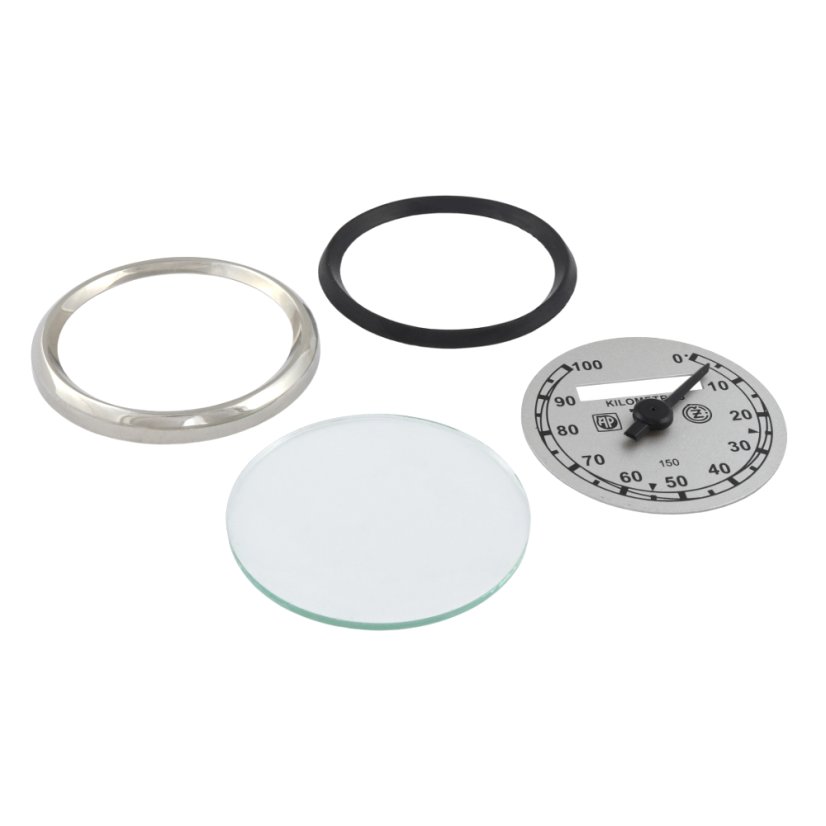 Speedometer repair kit (100km/h), "AP" silver background, n.1 - ČZ 150 ...